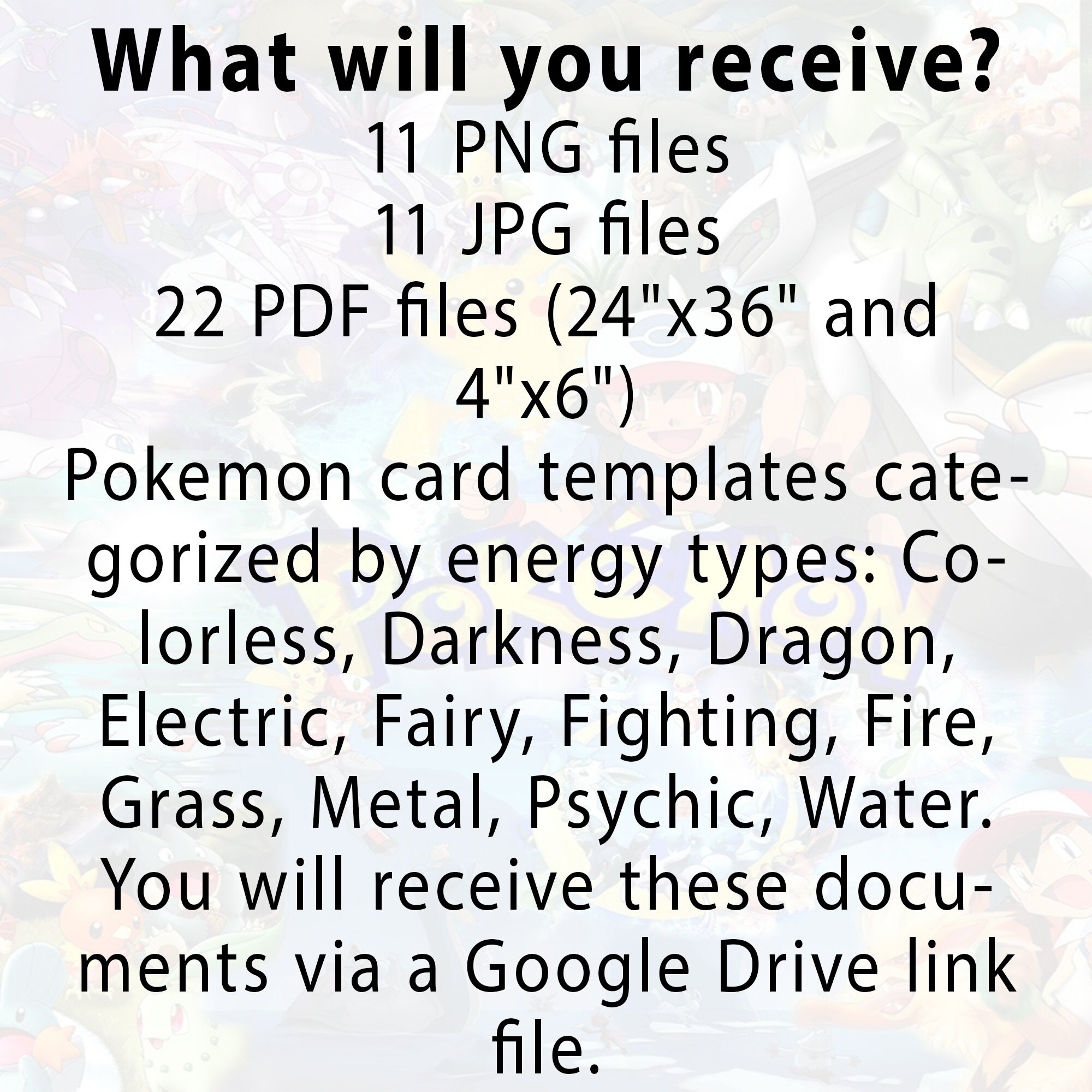 Custom Pokemon Card Templates SVG, Birthday Party Decor Printable PDF ...