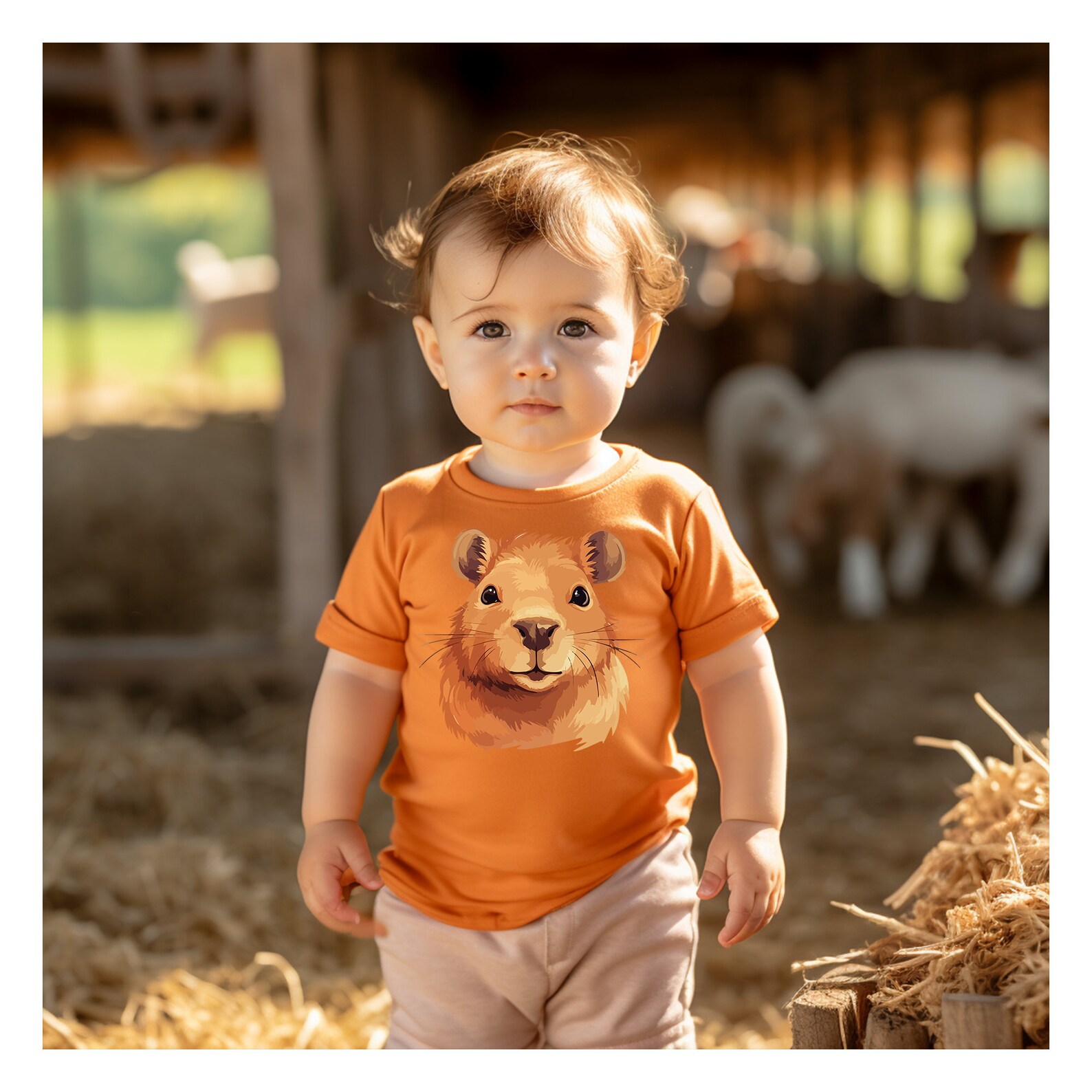Cute Capybara DIY Print - Digital Print Baby Kids - Animal Art T-shirt ...