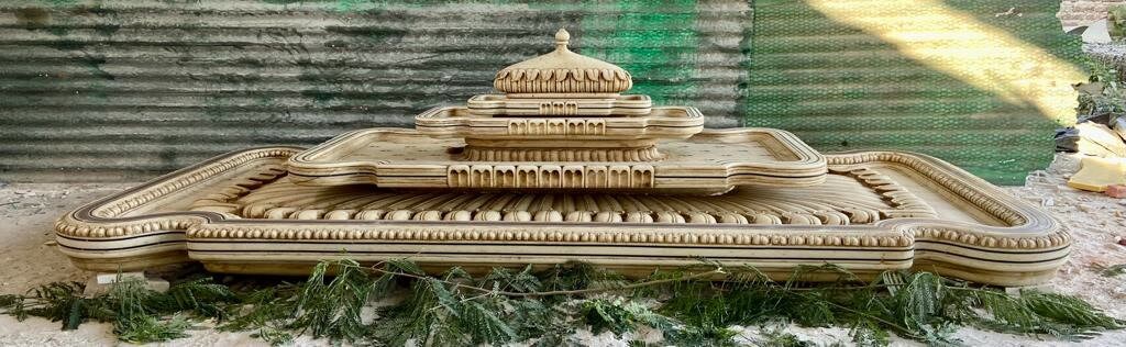 Luxury Carved Sprinkler Fountain, Naag Feeni Designed Indoor Marble ...