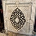 Square Carved Floral Jaali, Mughal Wall Art, Marble Wall Panel, Vintage ...