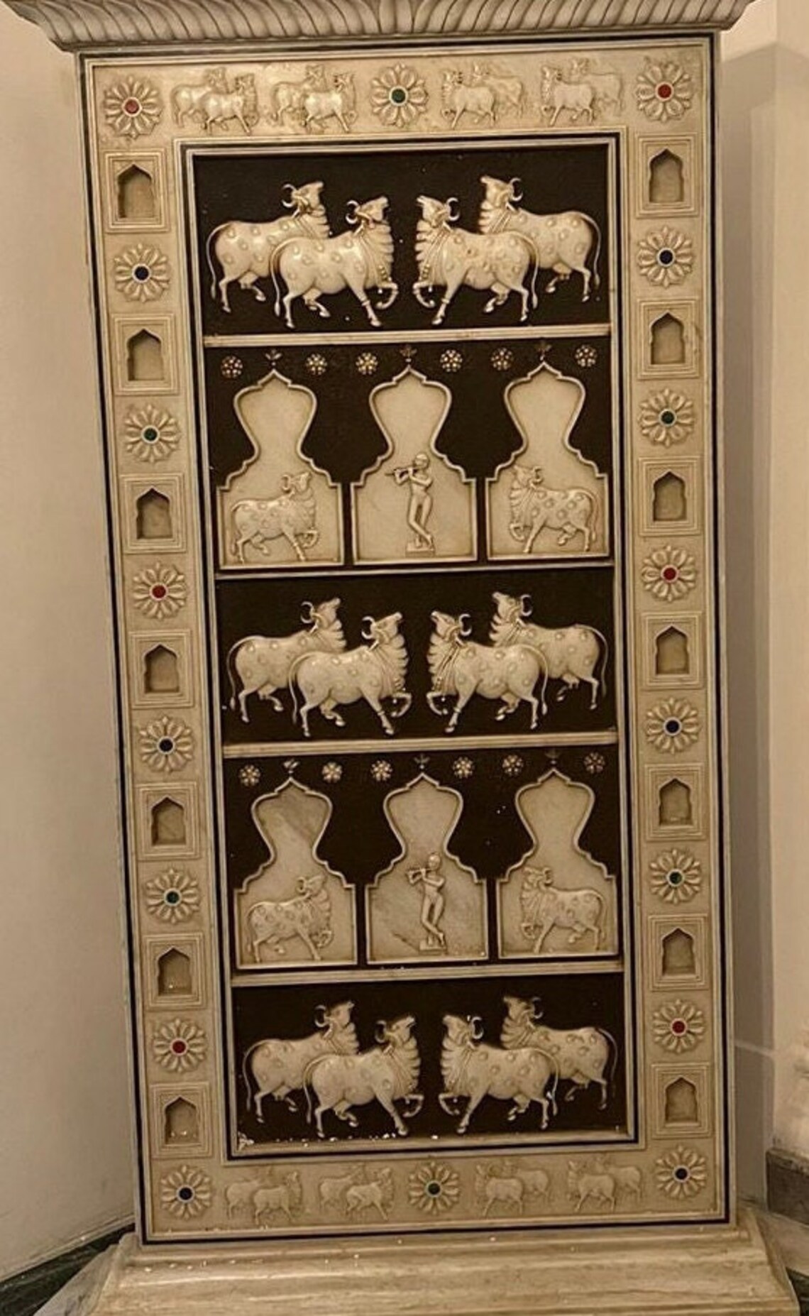 Vintage Inspired Art, Designer Cow Panel, Indian Marble Panel, Bohemian ...