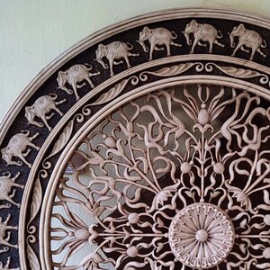 Luxury Dining Floral Table, Elephant Designed Carved Coffee Table ...