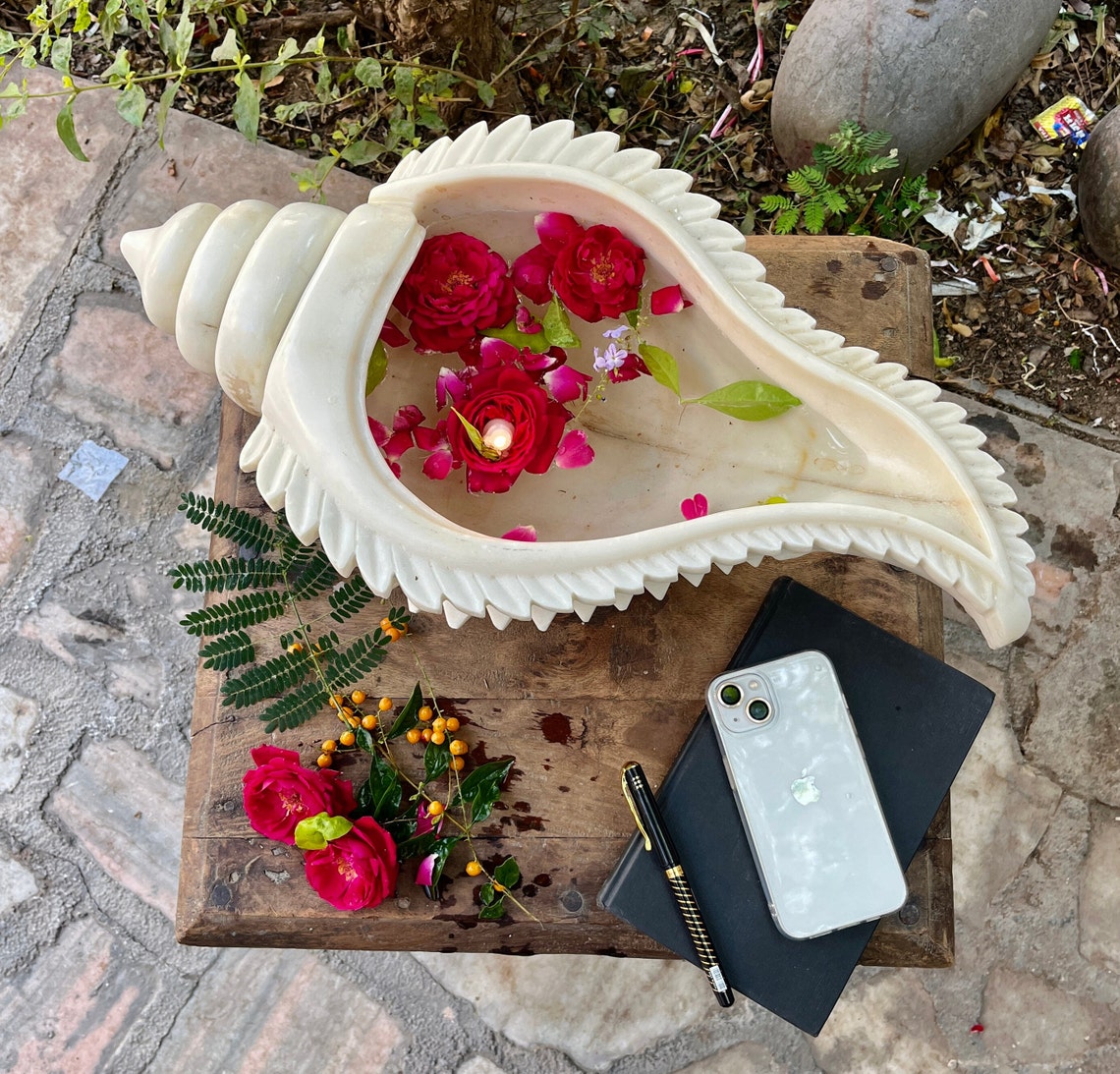 Marble Conch Shankh, Home Decor Shankh, Marble Bowl Shankh, Storage ...