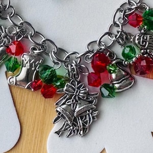 Handmade Christmas Charm Bracelet Christmas Jewelry Holiday Bracelet ...