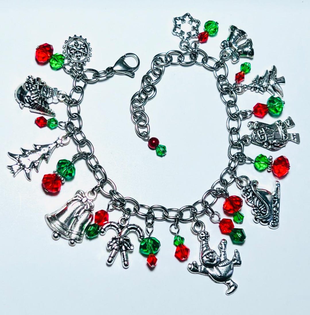 Christmas Charm Bracelet Christmas Jewelry Holiday Bracelet Christmas ...