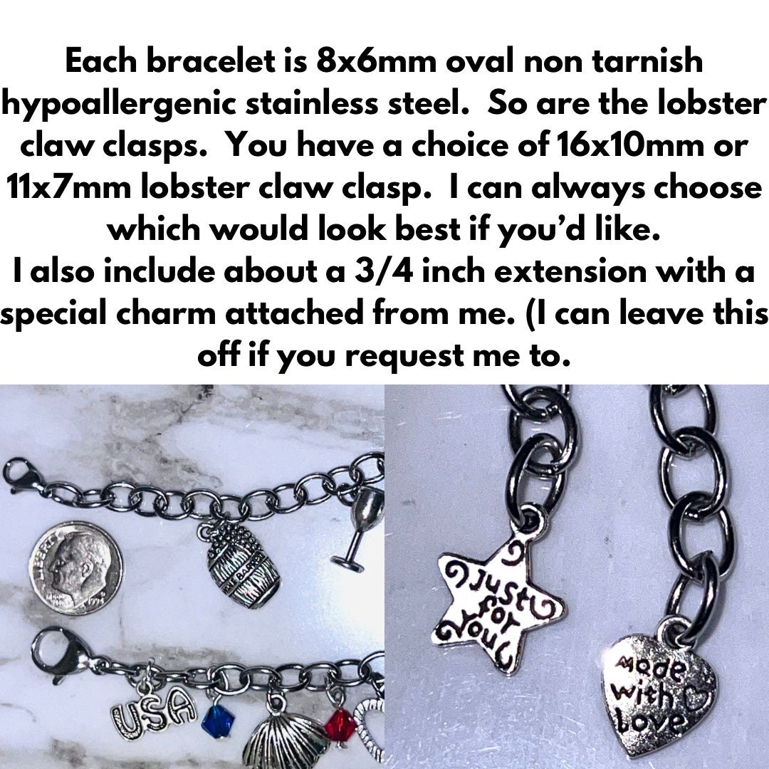 Create Your Silver Charm Bracelet Custom Charm Bracelet Design Your ...