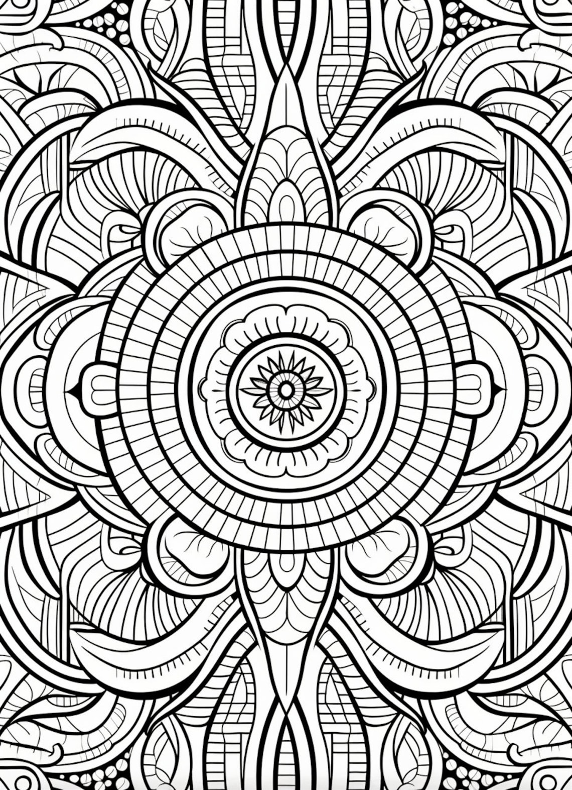 6 PAGE COLLECTION Mandala Adult Coloring Pages - Etsy