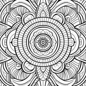 6 PAGE COLLECTION Mandala Adult Coloring Pages - Etsy