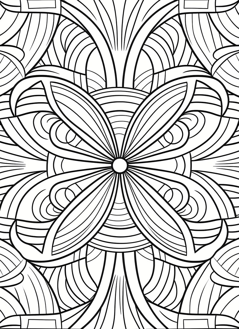 6 PAGE COLLECTION Mandala Adult Coloring Pages - Etsy