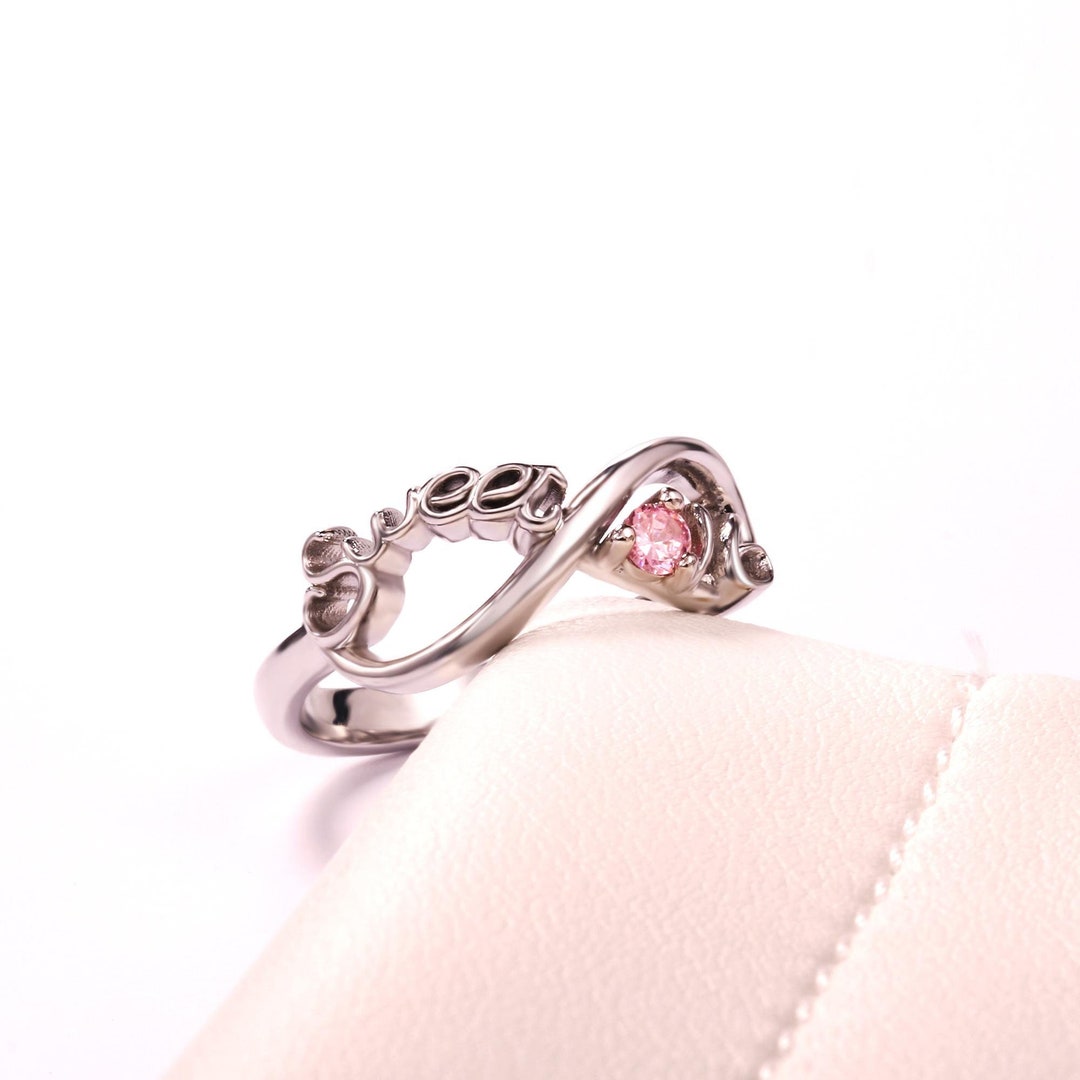 Sweet 16 Birthday Ring,custom Birthstone Ring,gift for Daughter,16th ...