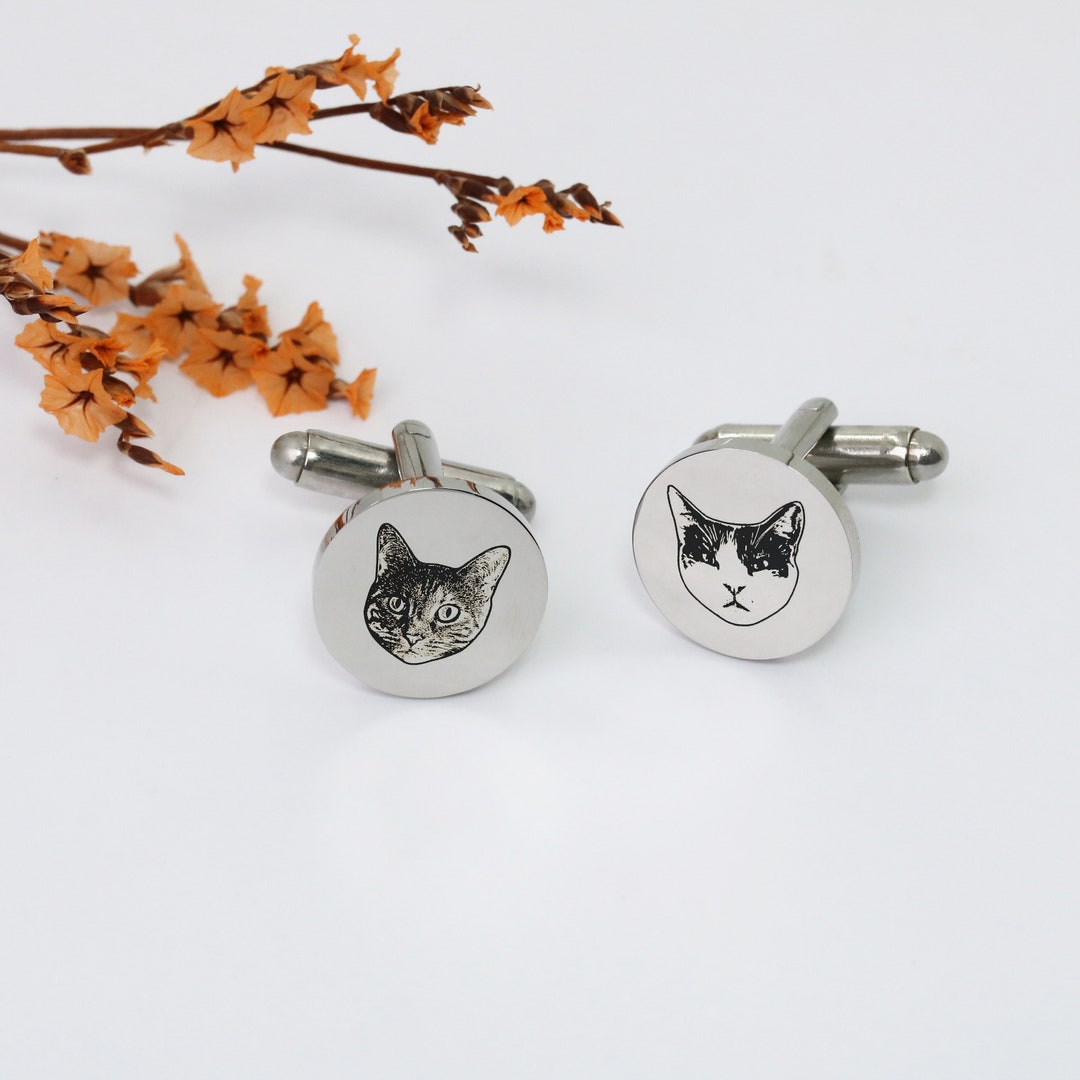 Custom Photo Cuff Links,pet Portrait Cuff Links,pet Memorial Cuff Links ...