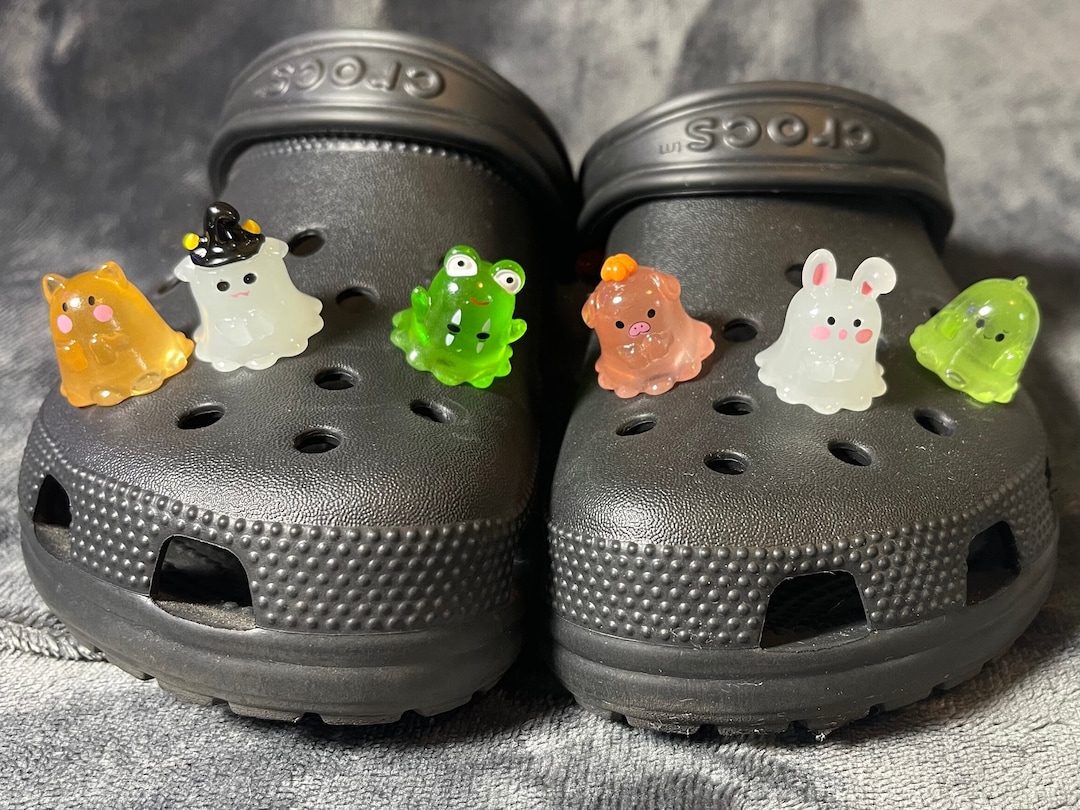 Glow in the Dark Ghost Croc Charms - Etsy Australia