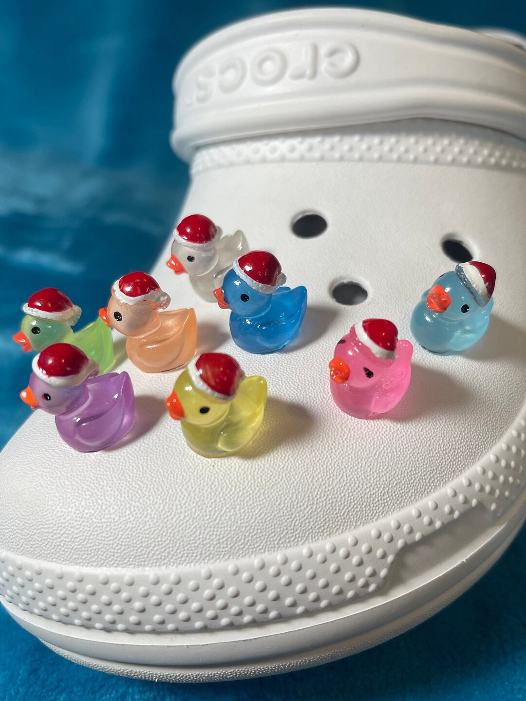 Glow in the Dark Santa Rubber Duck Croc Charm - Etsy