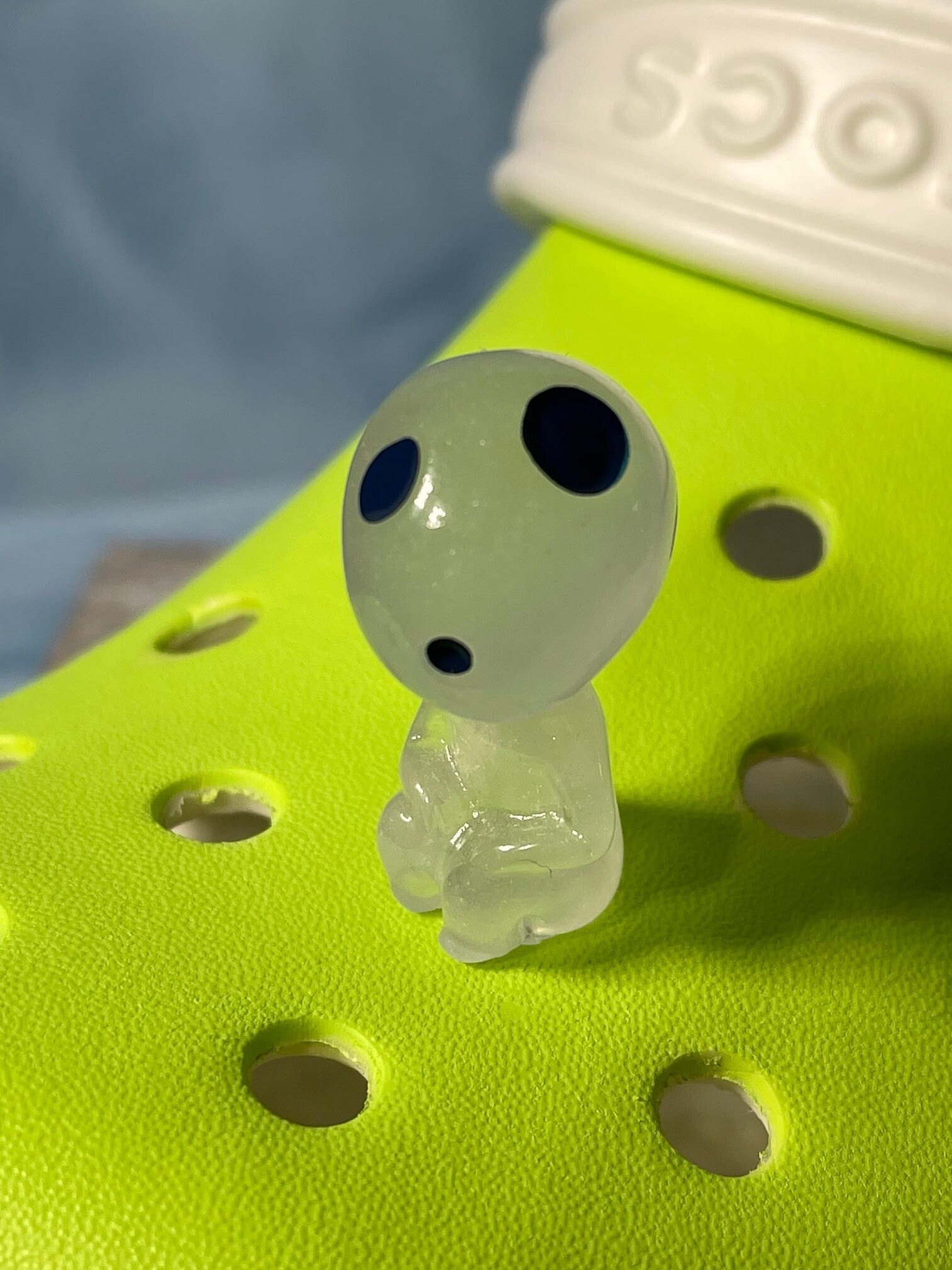 Glow in the Dark Alien Blue Eye Croc Charm - Etsy