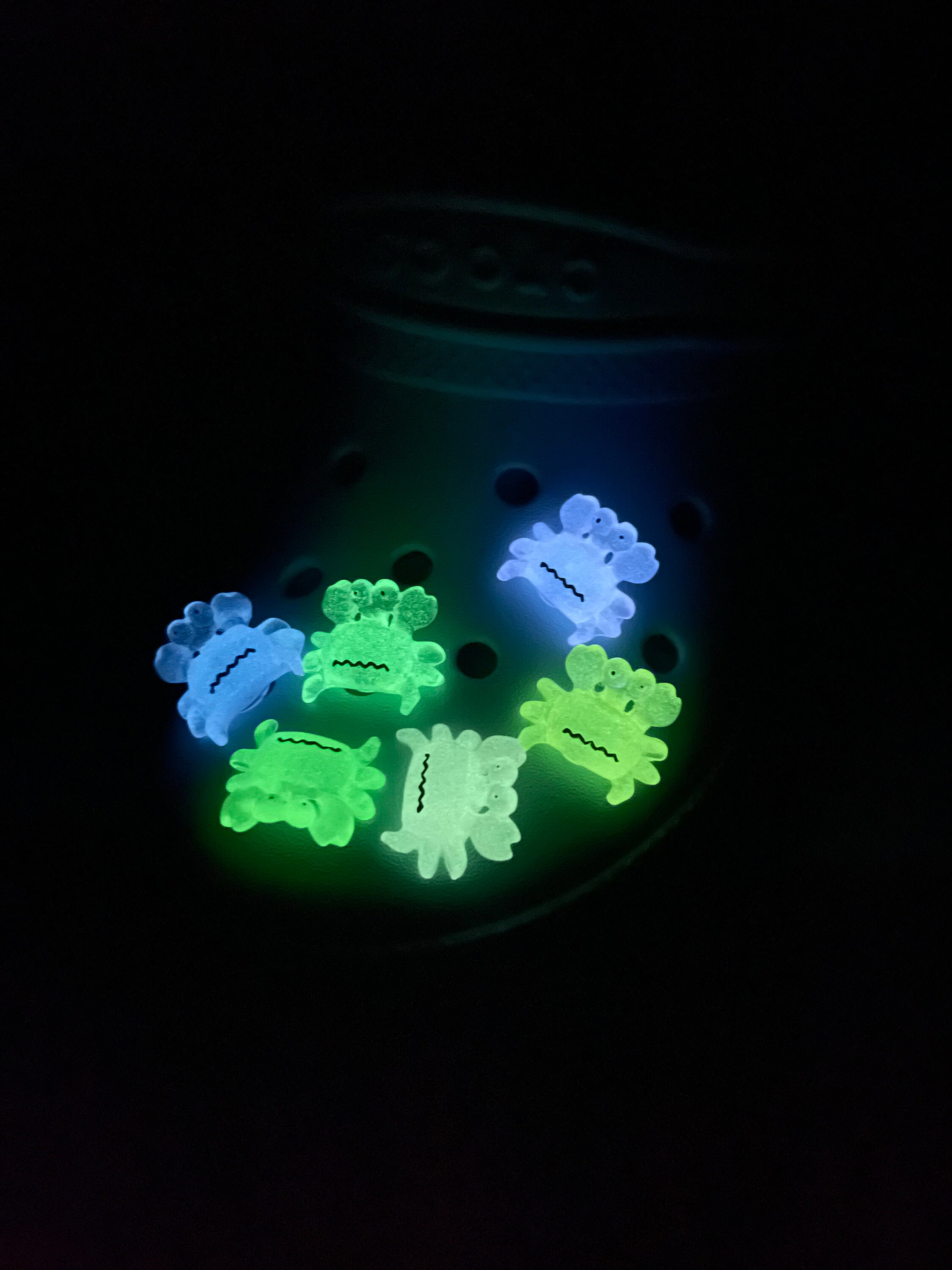 Glow in the Dark Crab Croc Charm - Etsy
