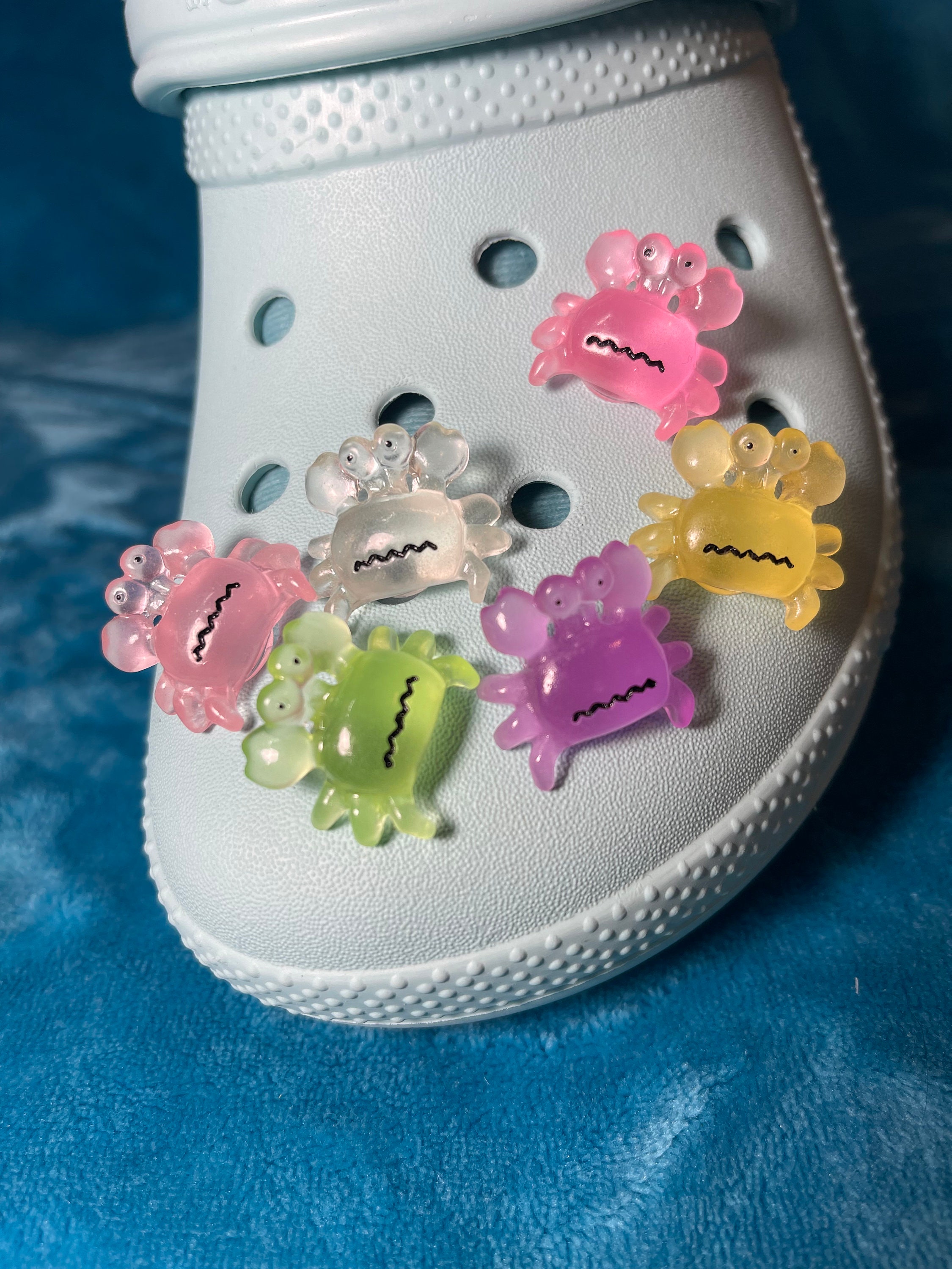 Glow in the Dark Crab Croc Charm - Etsy