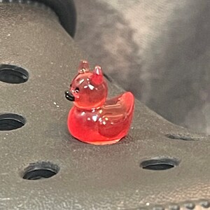 Glow in the Dark Little Red Devil Rubber Duck Shoe Charm - Etsy