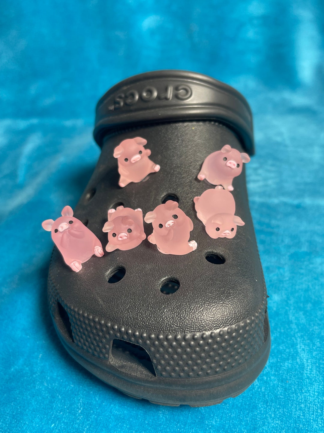 Glow in the Dark Pig Shoe Charm - Etsy