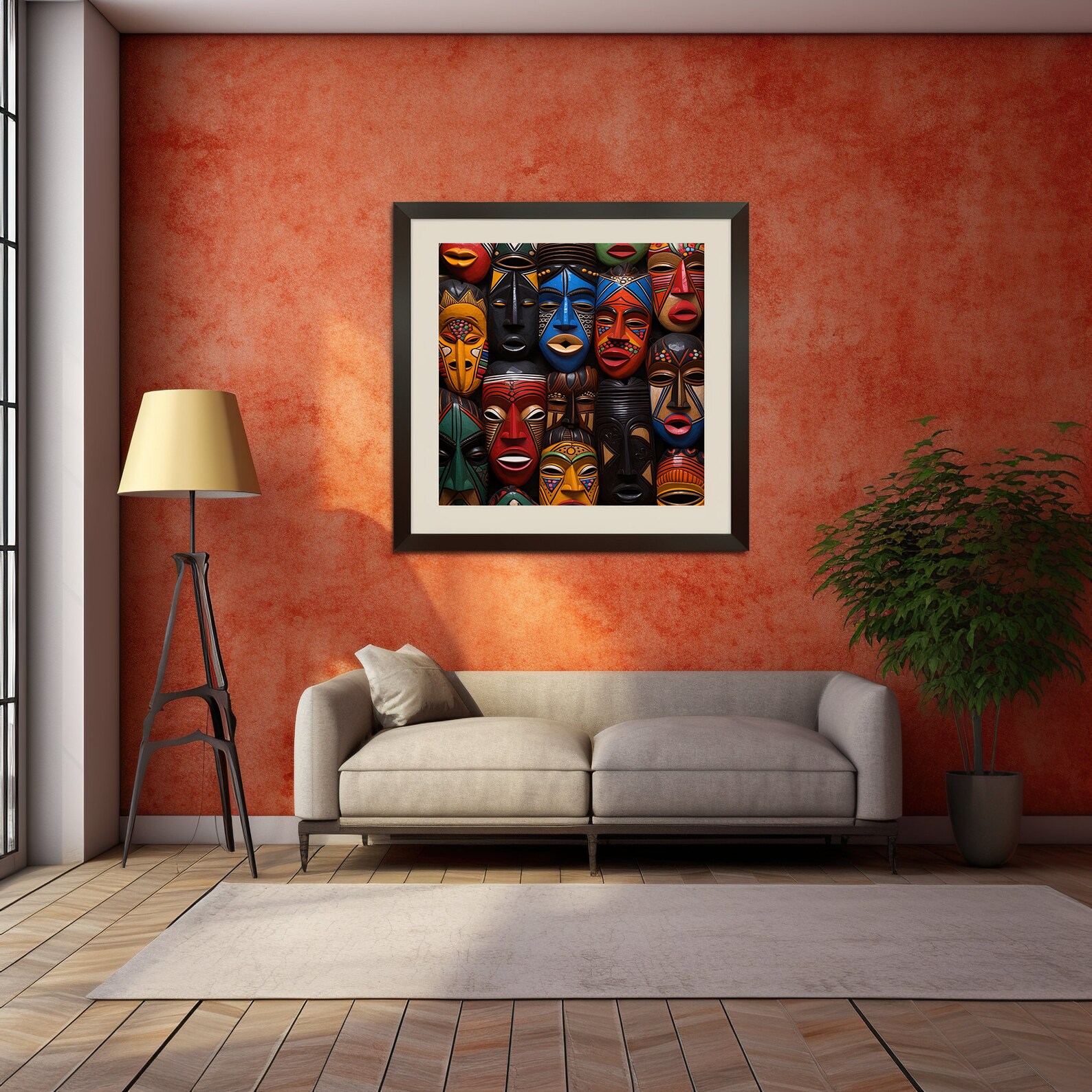 Instant Downloadable | African Tribal Art Mask | Ceremonial Mask | AI ...