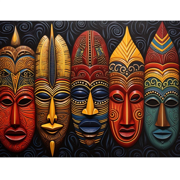 African Face Mask - Etsy