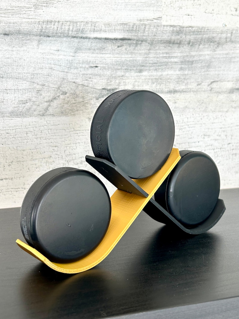 Hockey Puck Stand/puck Holder/hockey Puck Display/3 Puck Holder, Made ...