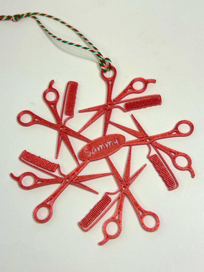 Hairdresser Christmas Tree Ornament; Beautician Ornament, Scissor ...