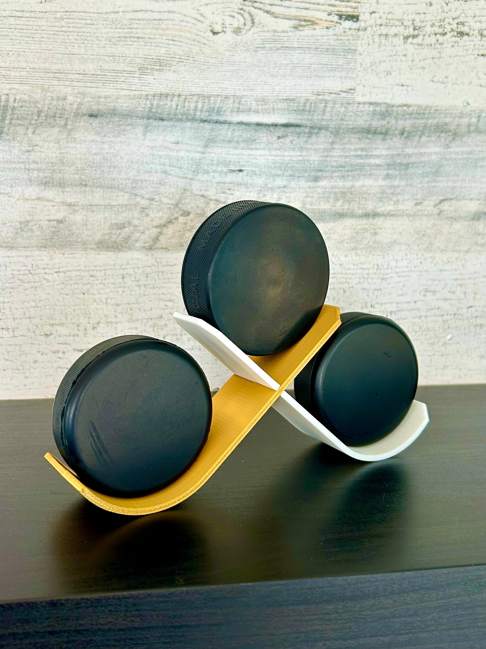 Hockey Puck Stand/puck Holder/hockey Puck Display/3 Puck Holder, Made ...