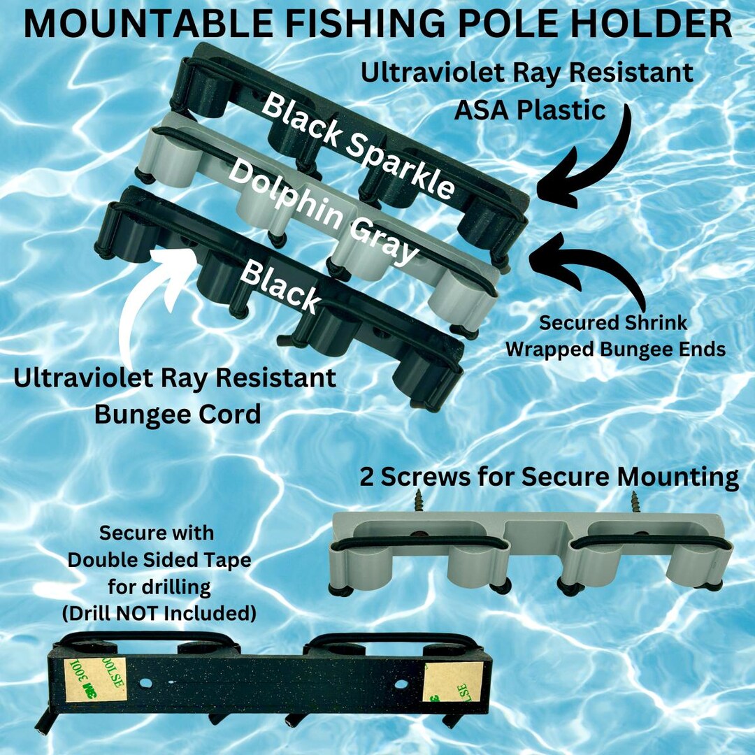 Mountable Fishing Pole Holder, Pontoon Fishing Pole Holder, Fishing ...