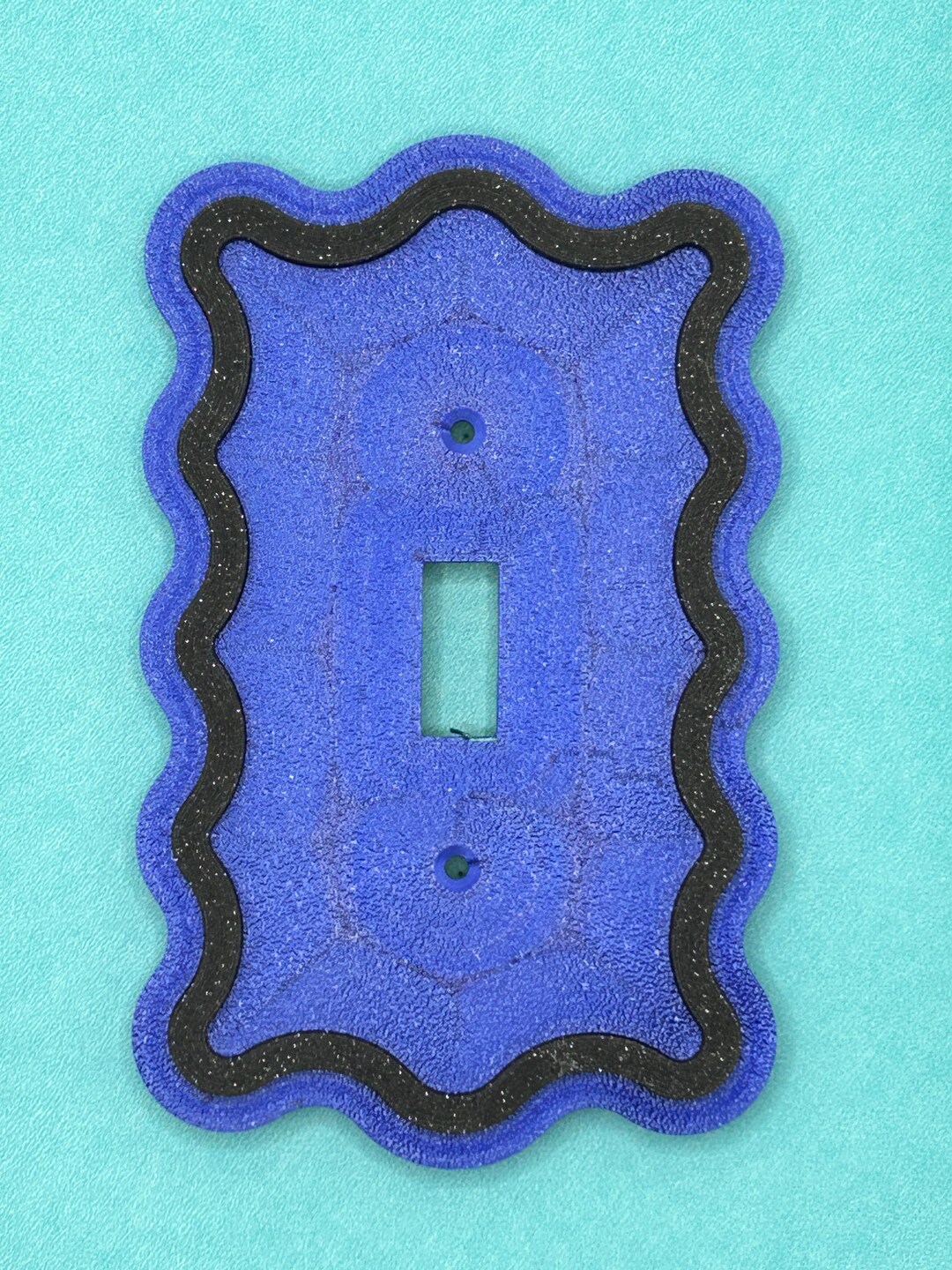 Squiggly Light Switch Cover, Modern Light Switch Cover, Royal Blue ...