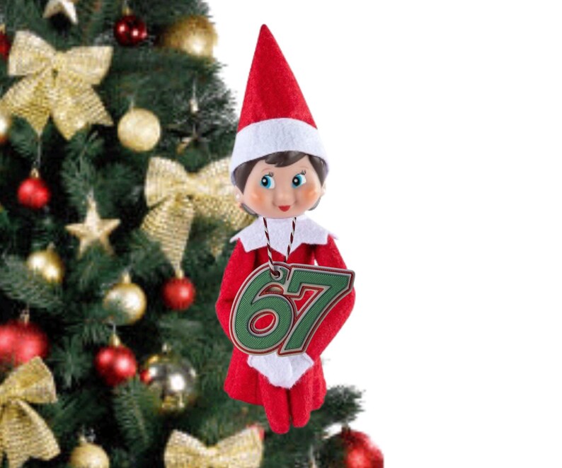6-7 Elf Sized Hype Chain: 6 7 Elf Ornament, Elf on the Shelf Neckless ...