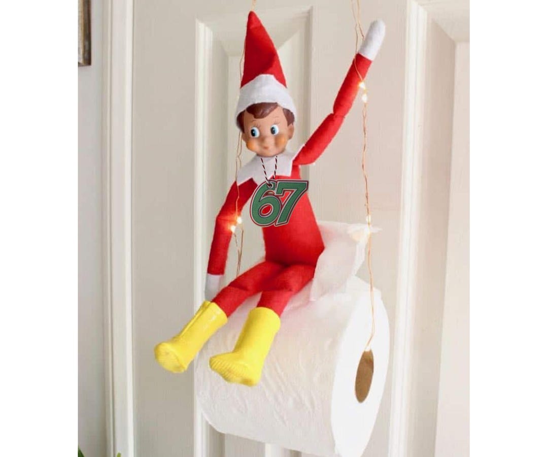 6-7 Elf Sized Hype Chain: 6 7 Elf Ornament, Elf on the Shelf Neckless ...