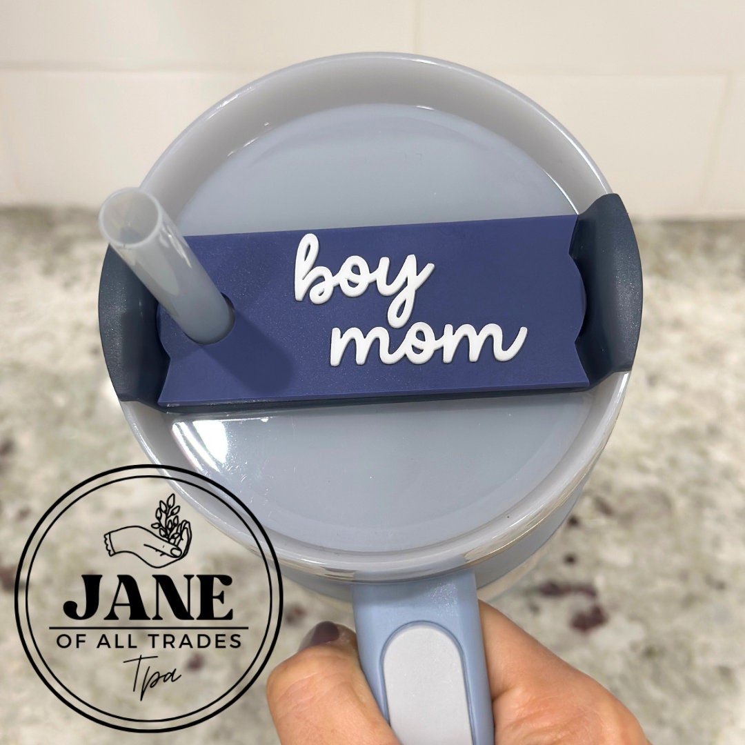 Custom Stanley Accessory Straw Tag Boy Mom Gift Girl Mom Gift Baby ...