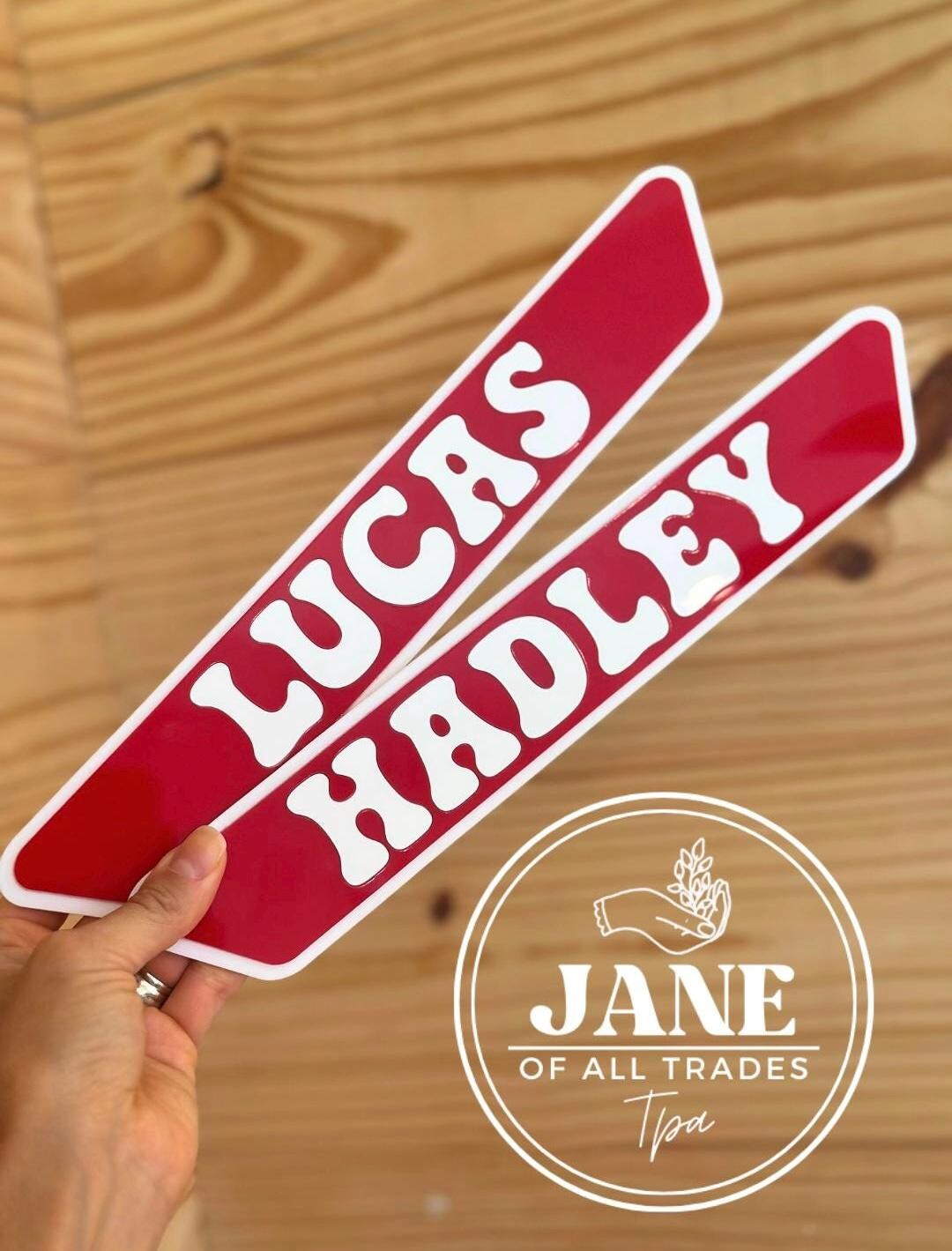 Red Wagon Name Plate Family Name Tag for Wagon Kids Wagon ...