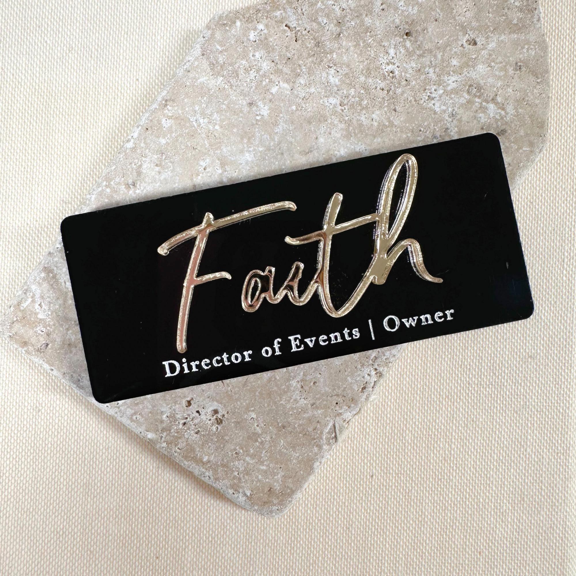 Acrylic Name Tag Personalized Name Tag Work Custom Magnetic Name Badge ...