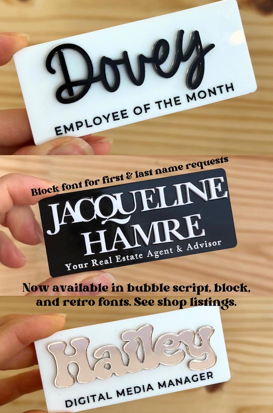 Sorority Recruitment Name Badges Custom Acrylic Name Badge Sorority ...