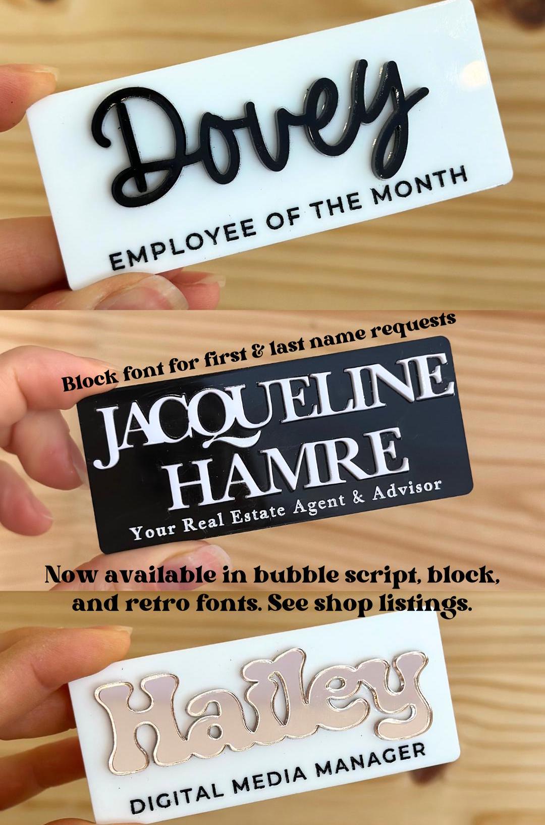 Sorority Recruitment Name Badges Custom Acrylic Name Badge Sorority ...