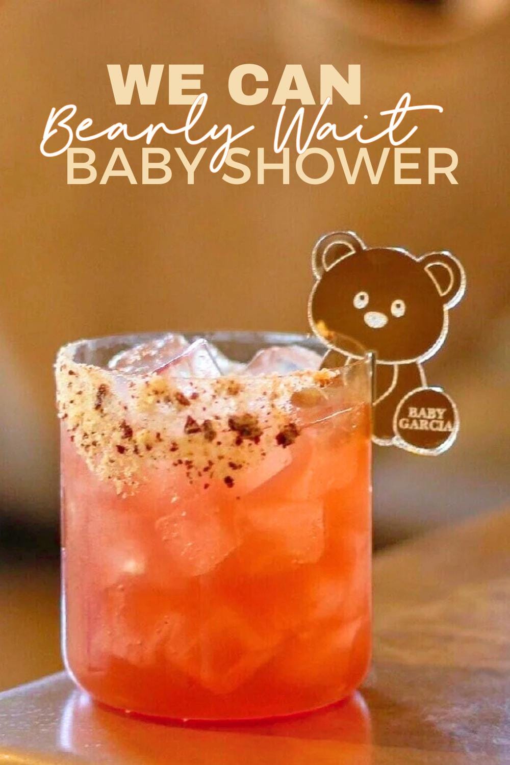 Engraved Teddy Bear Drink Tag Custom Baby Shower Decor Personalized ...