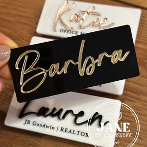 Custom Acrylic Name Badge Magnetic Name Badge Acrylic Name Plate ...