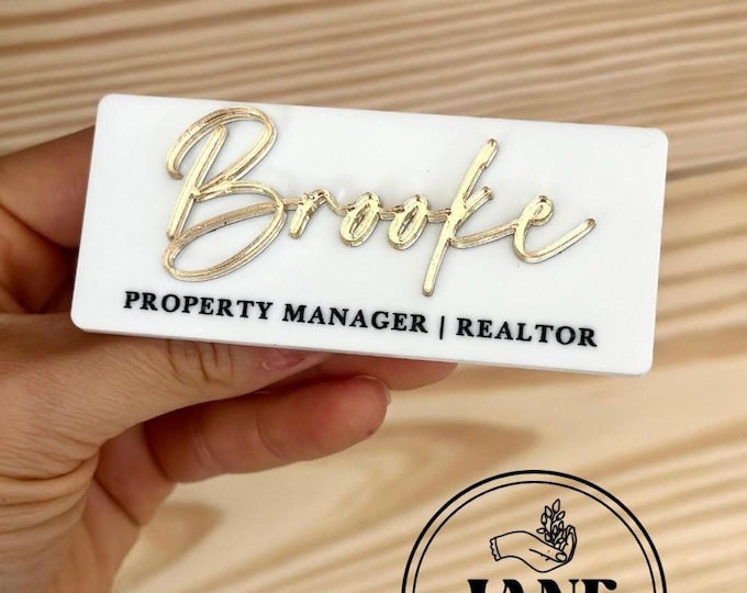 Pediatrics Name Tag, Name Badge, Personalized Custom ID Tag, Magnetic ...