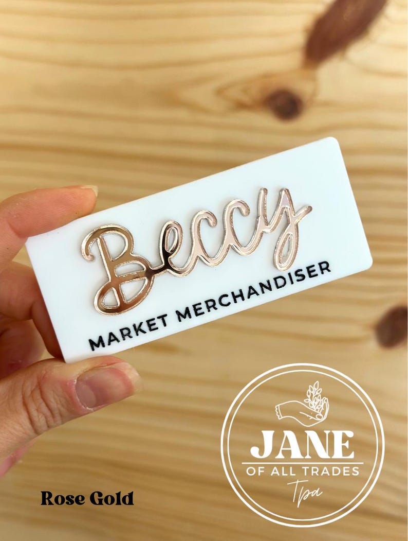 Acrylic Name Tag Personalized Name Tag Work Custom Magnetic Name Badge ...