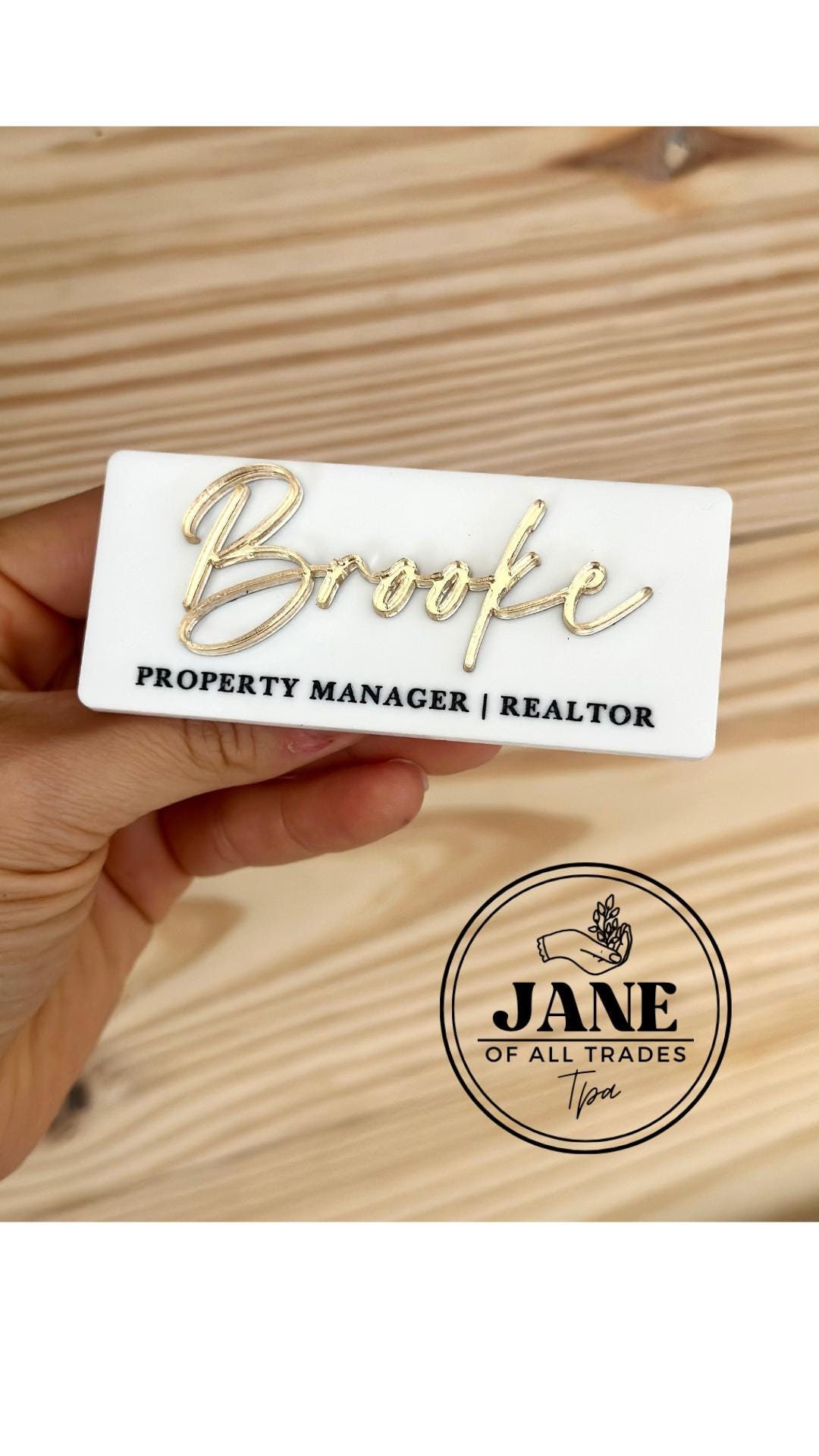 Custom Acrylic Name Badge Magnetic Name Badge Acrylic Name Plate ...