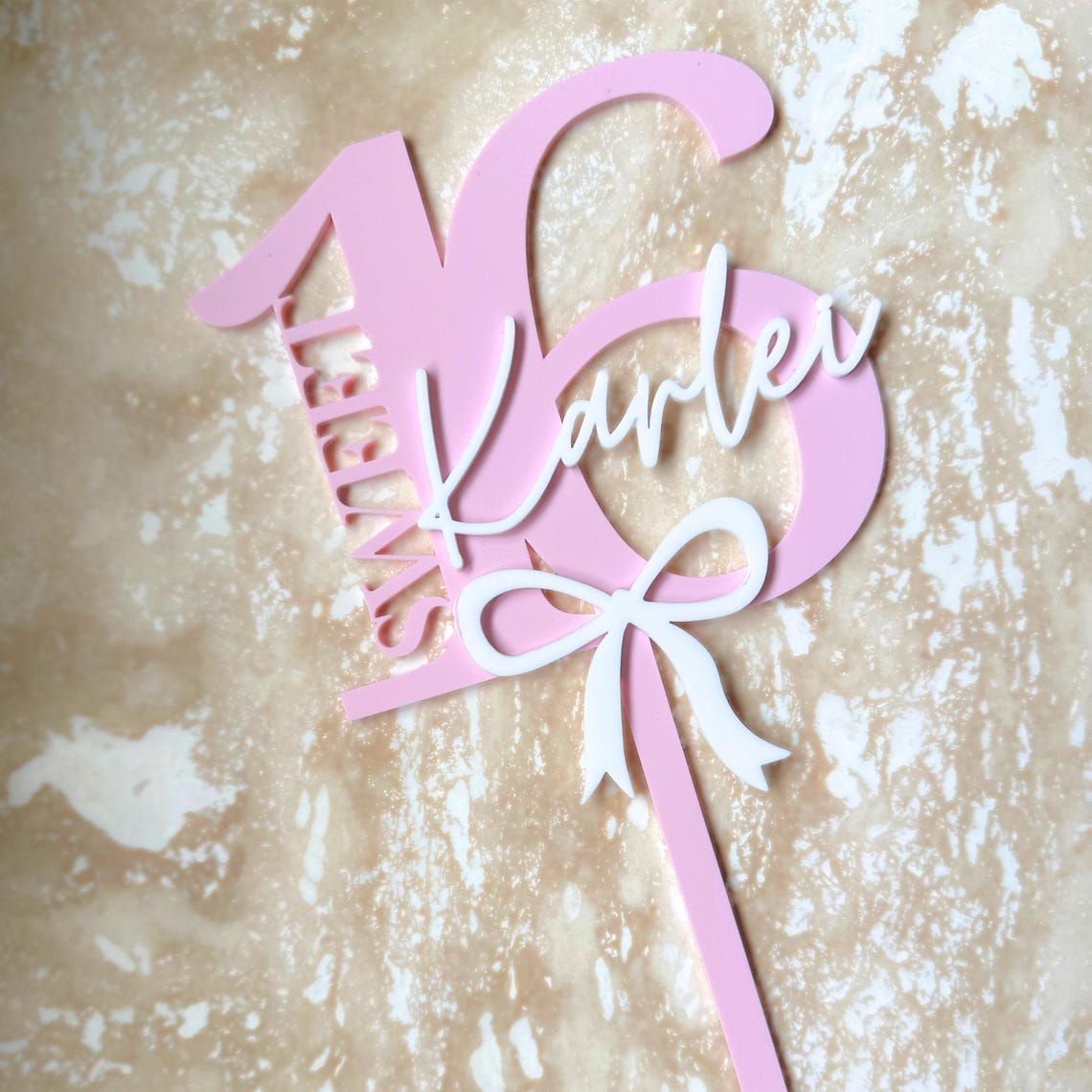 Sweet 16 Birthday Cake Topper Personalized Cake Topper Custom Acrylic ...