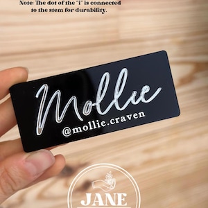 Custom Acrylic Name Badge Magnetic Name Badge Acrylic Name Plate ...