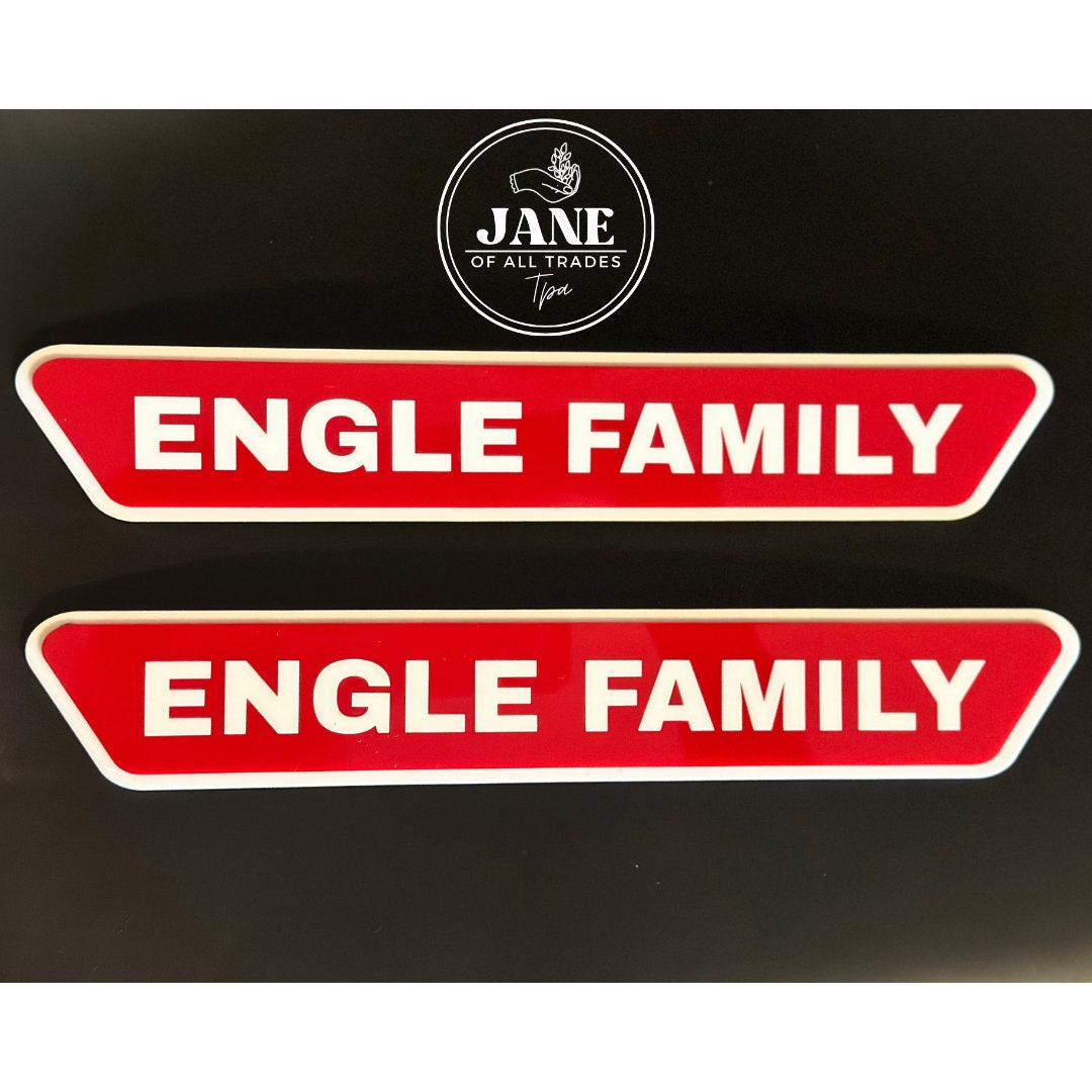 Red Wagon Name Plate Family Name Tag for Wagon Kids Wagon ...