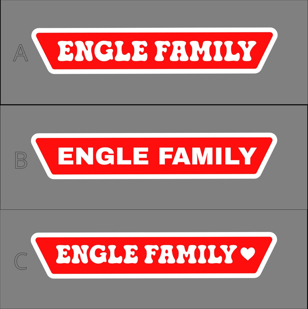Red Wagon Name Plate Family Name Tag for Wagon Kids Wagon ...