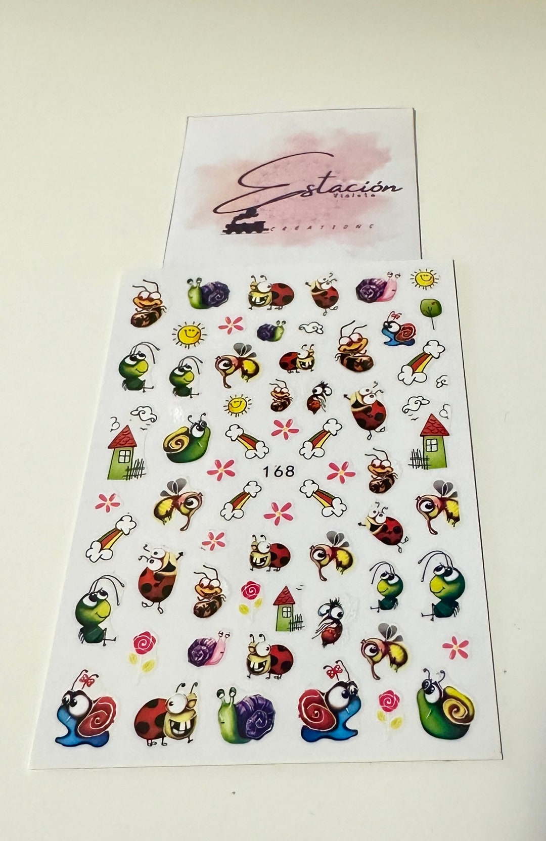 1 Sheet Cartoon Ladybugs Nail Art Sticker, Ladybug Sticker, Ladybird ...