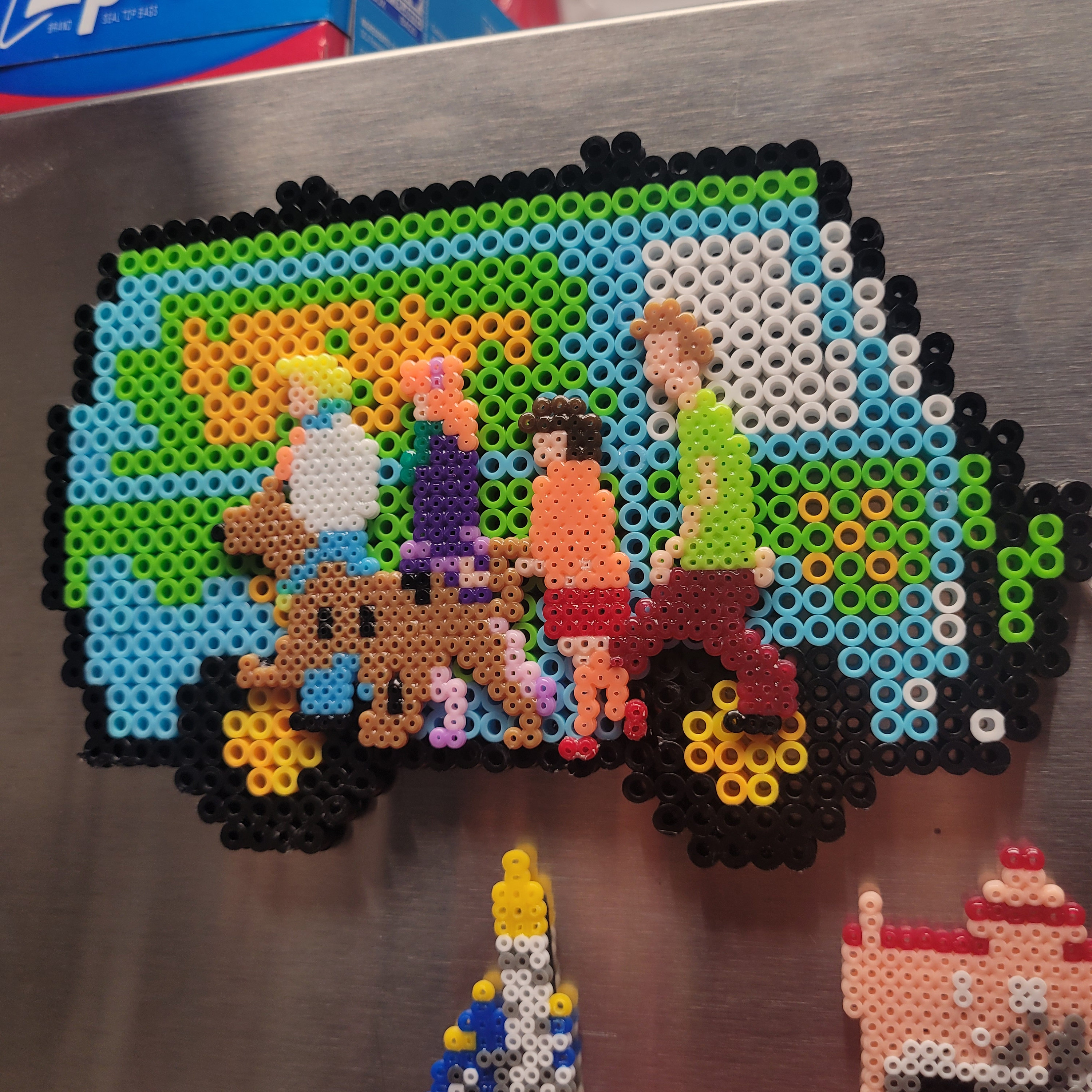 Scooby-doo Mystery Gang Perler Bead Wall Decal - Etsy