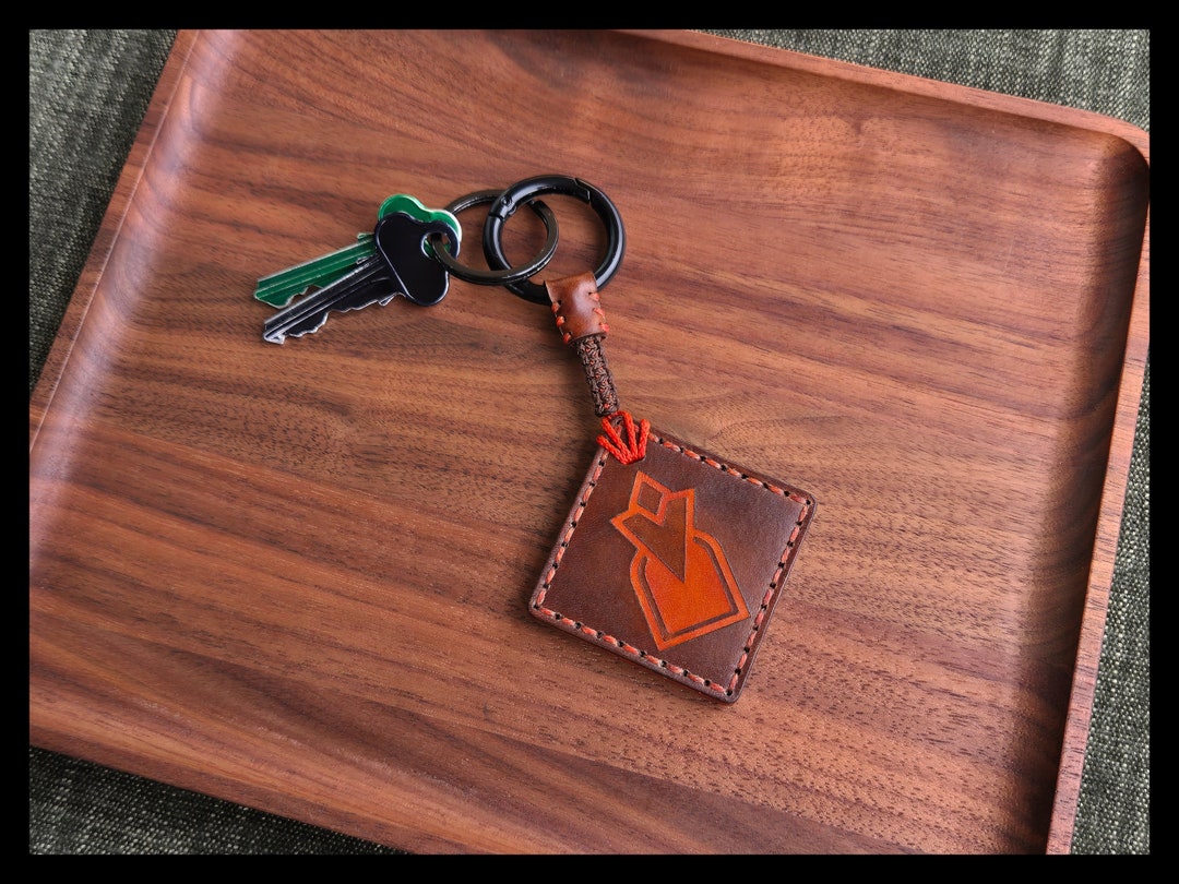 Personalised Quest Marker Leather Keychain - Etsy