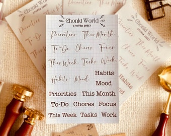 Watercolor Days of the Week Planner Stickers, Highlighting Transparent ...