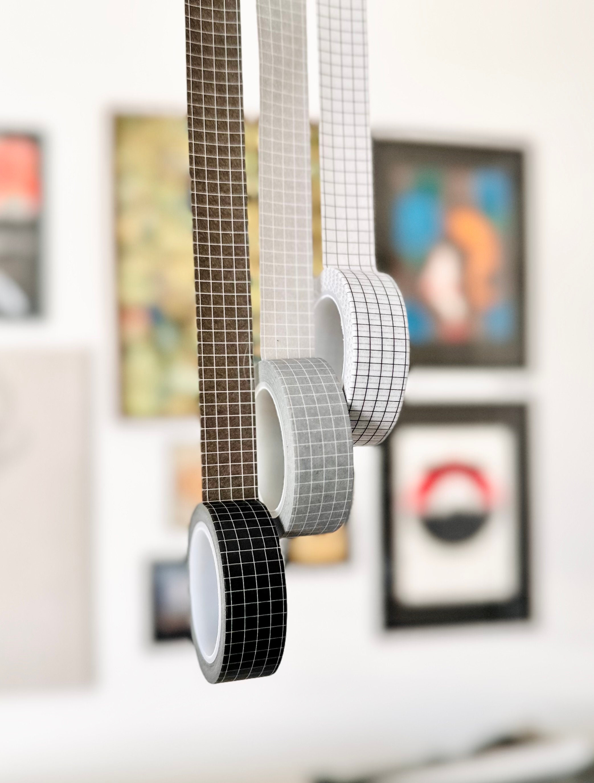 Neutral Grid Wash Tapes - Minimalist Planner Decor, Bullet Journal ...